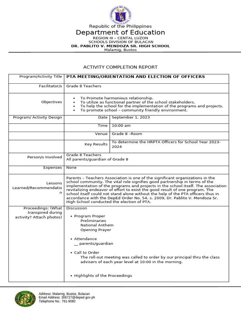 PTA Election Candidates 2023-2024 | PDF
