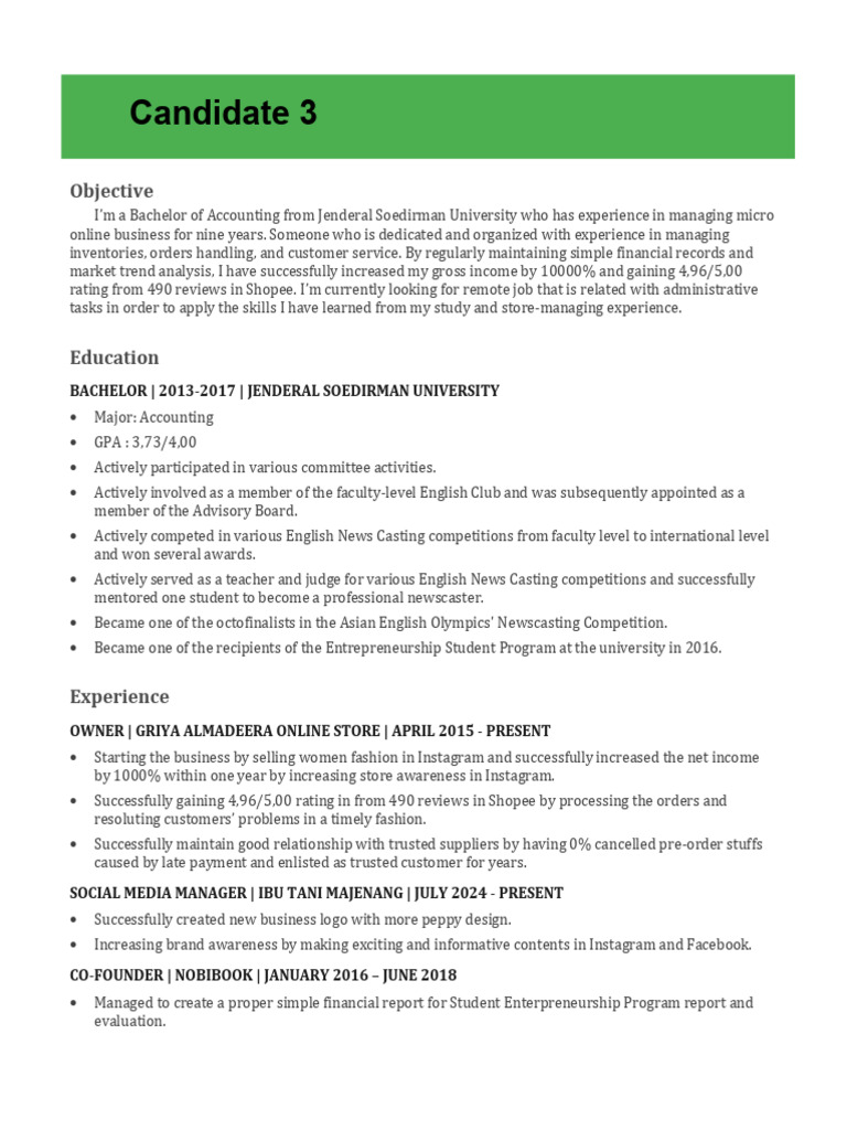 Candidate 3 | PDF | Business Economics | Business