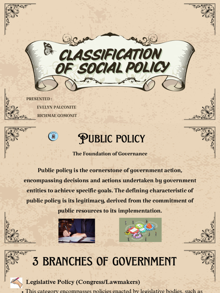 Calssification of Social Policy | PDF | Policy | Governance
