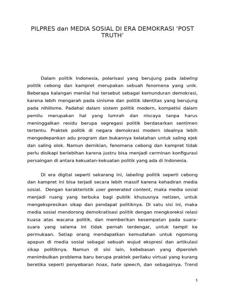 CEBONG DAN KAMPRET | PDF