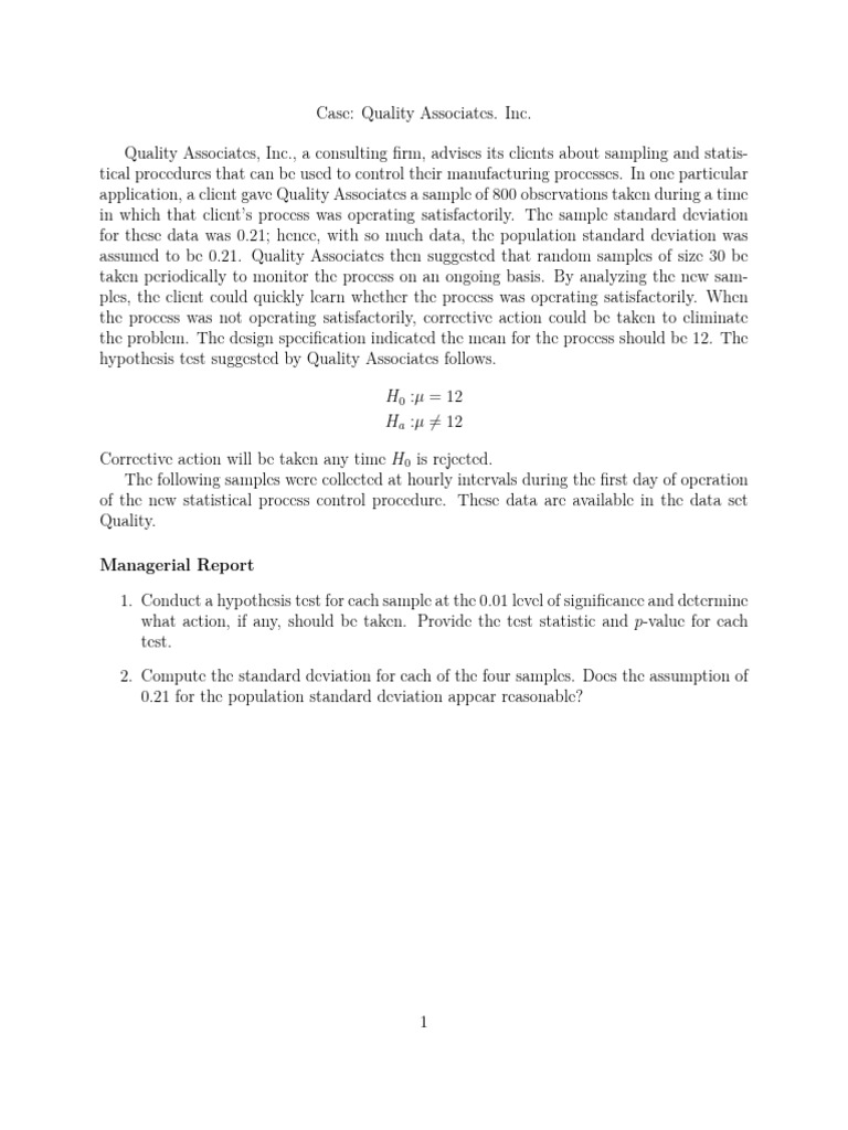 Statistical Process Control Analysis | PDF