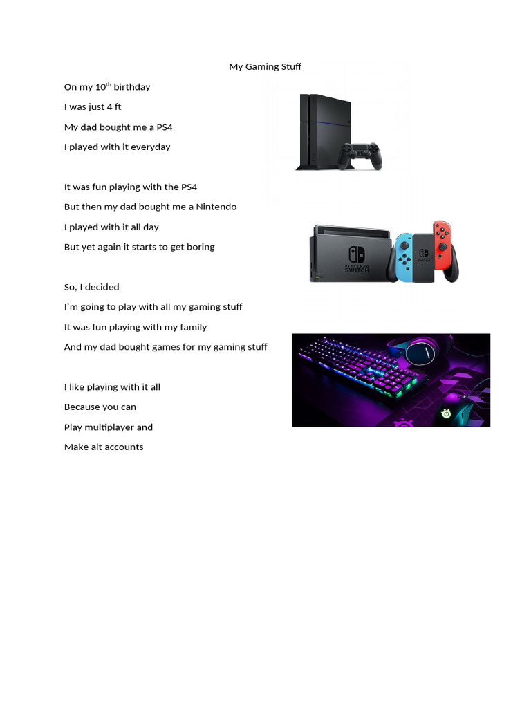 My Gaming Stuff | PDF