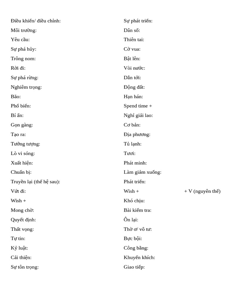 Vocab Test 20 | PDF