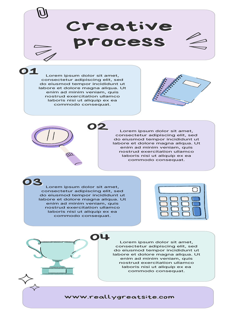Blue Cute Creative Process Infographic | PDF