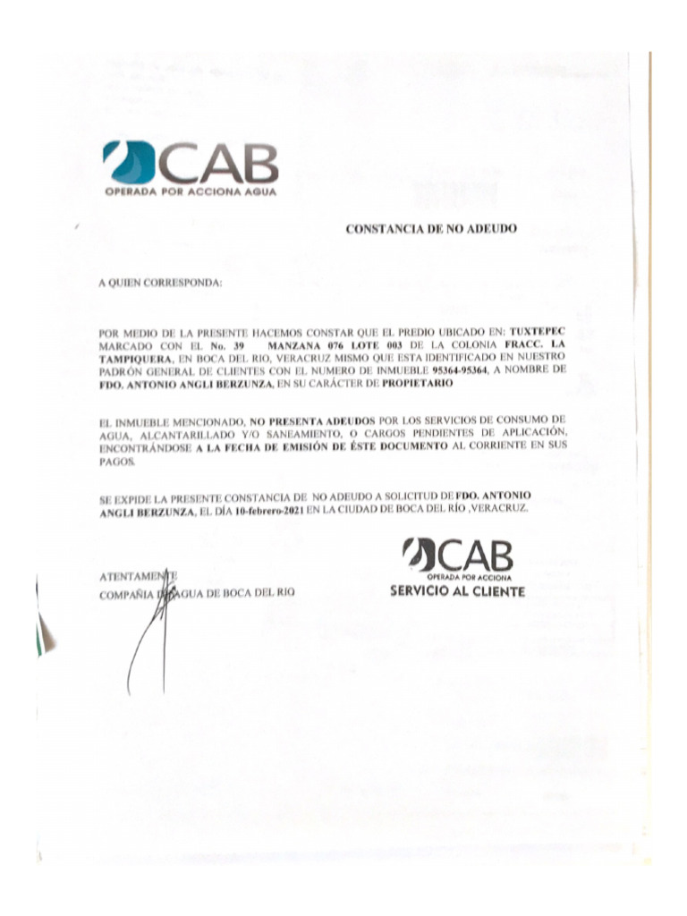 Operada Por Acciona Agua | PDF