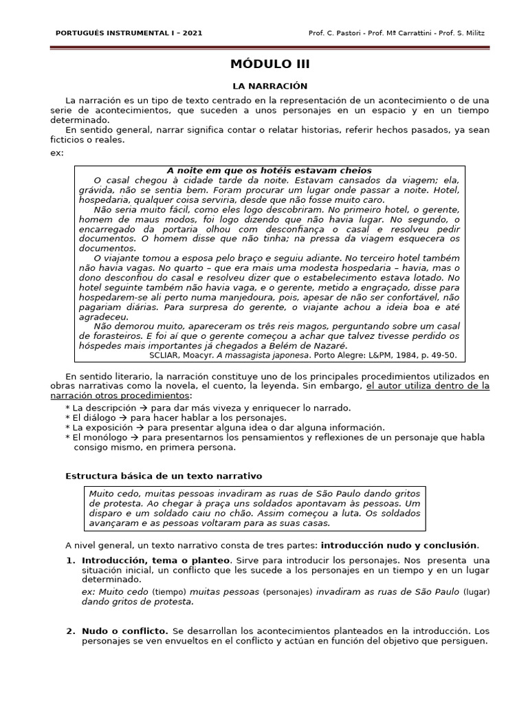 Módulo_III | PDF | Narración