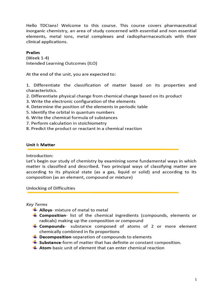 Inorganic Chem Compiled Module | PDF | Chemical Equilibrium | Reaction Rate