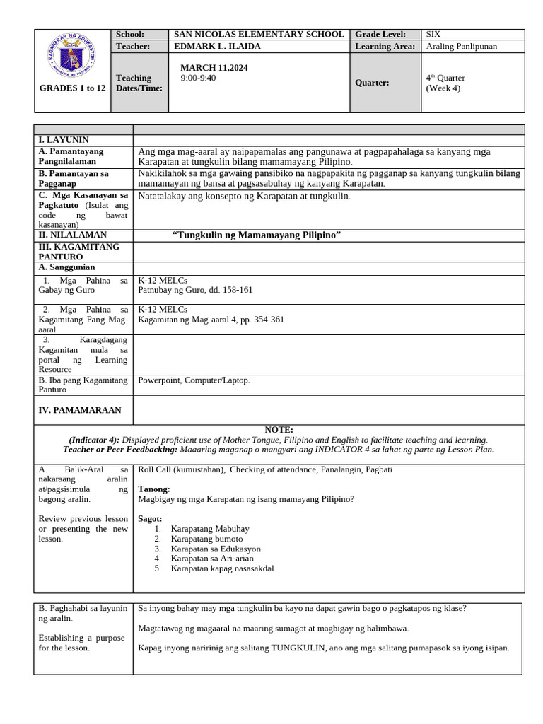 Lesson Plan | PDF