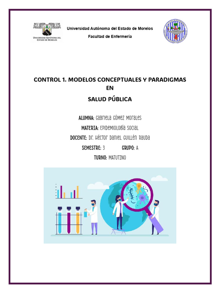 Control1. Modelos Conceptuales y Paradigmas en Salud Pública | PDF | Epidemiología | Salud pública