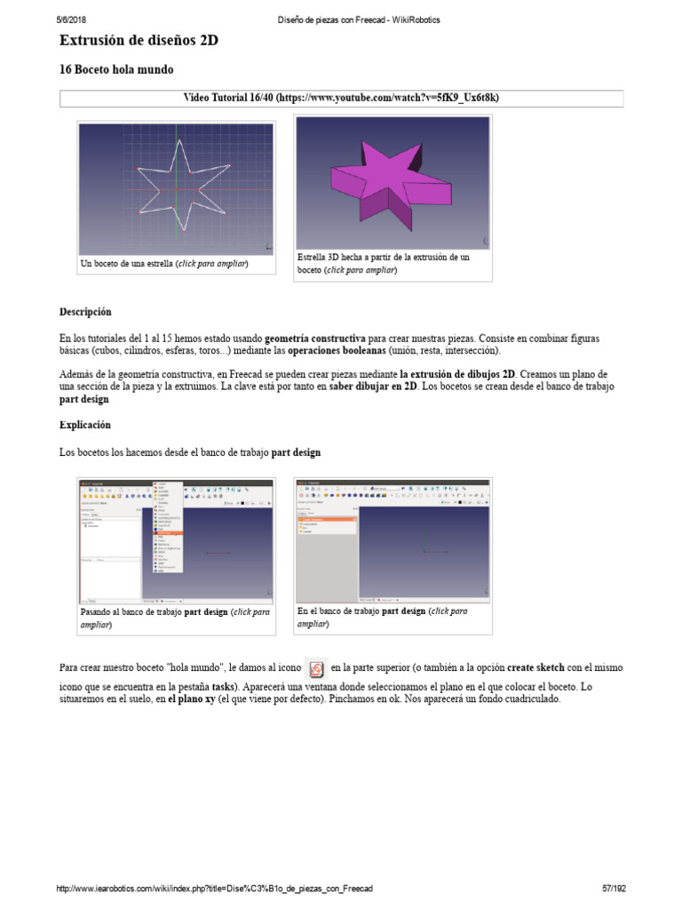 Diseño 3D con FreeCAD: Tutorial Básico | PDF | Geometría