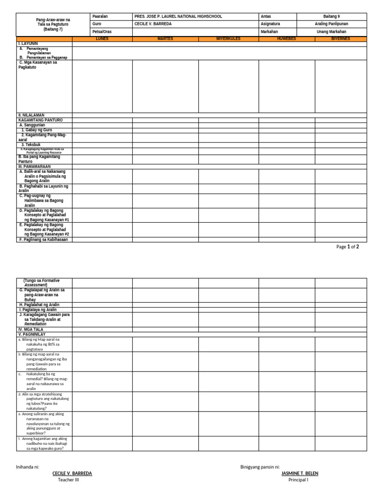 Format Lesson Plan | PDF