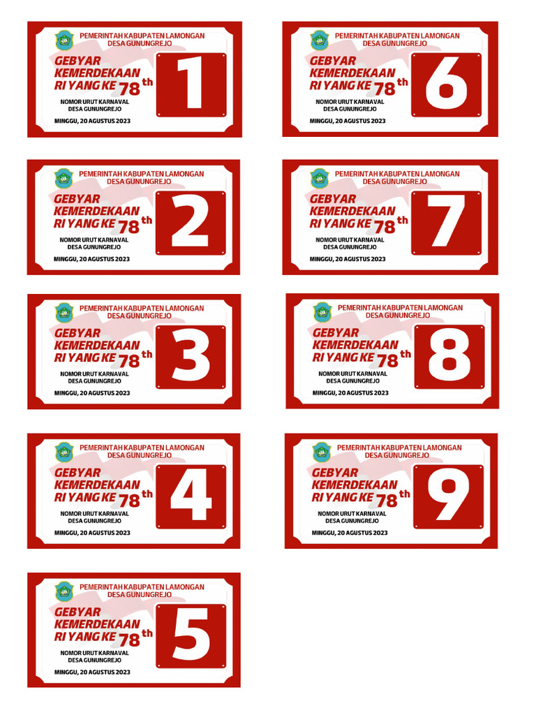 NOMOR UNDIAN KARNAVAL | PDF