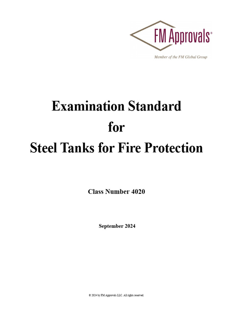 FM 4020-2024 Steel Tanks For Fire Protection | PDF | Bending ...