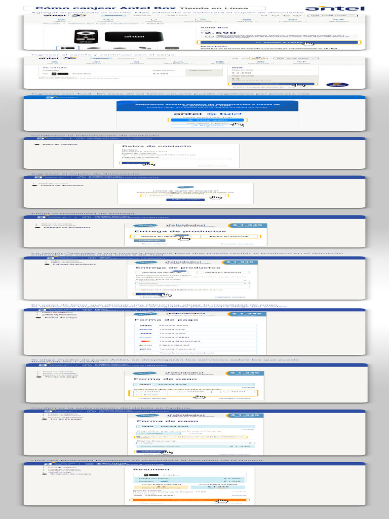Guia Canje Cupón Antel Box | PDF