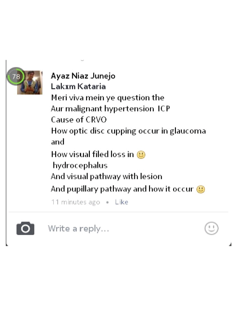 Optho Viva Questions | PDF