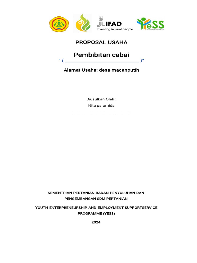 Proposal Pembibitan Cabai Modern | PDF