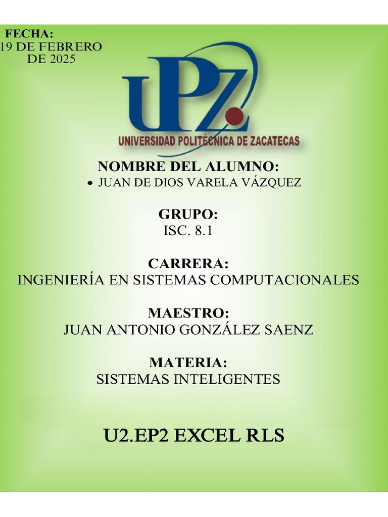 U2.EP2 EXCEL RLS JDVV | PDF