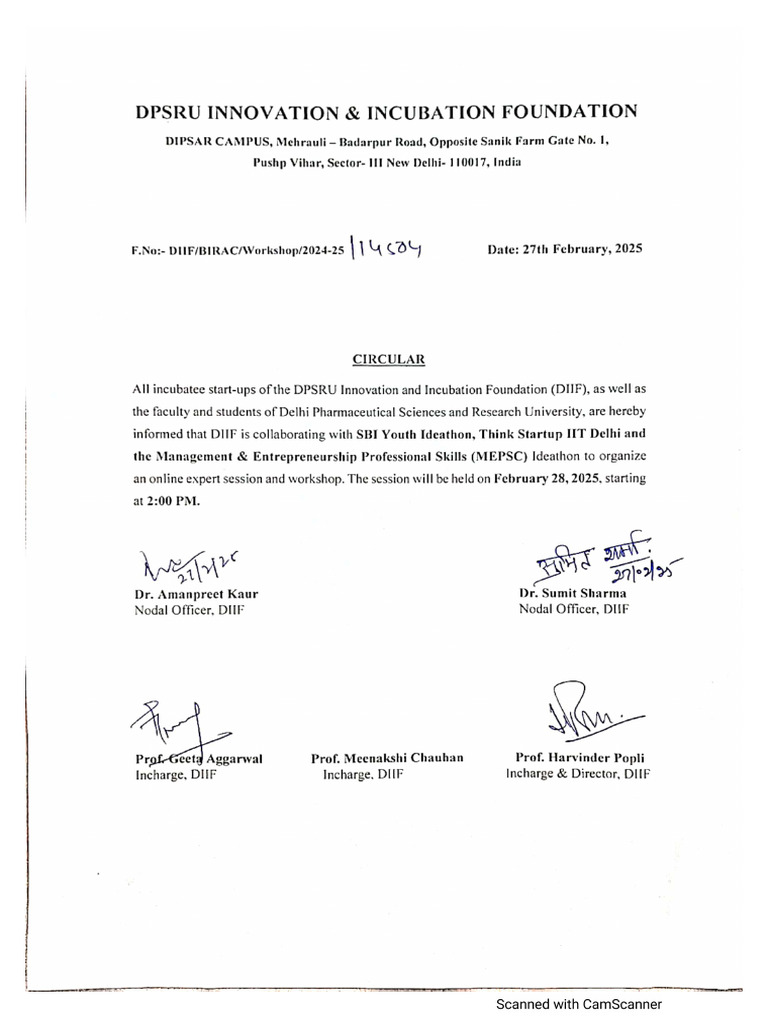 Event Circular | PDF