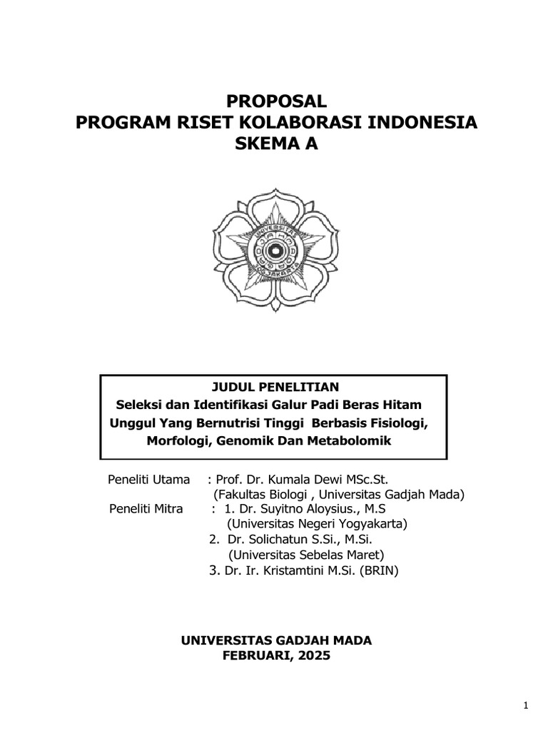 RKI - Proposal PH - Prof. Dr. Kumala Dewi MSC - St. - Compressed-Compressed-Compressed-1 | PDF