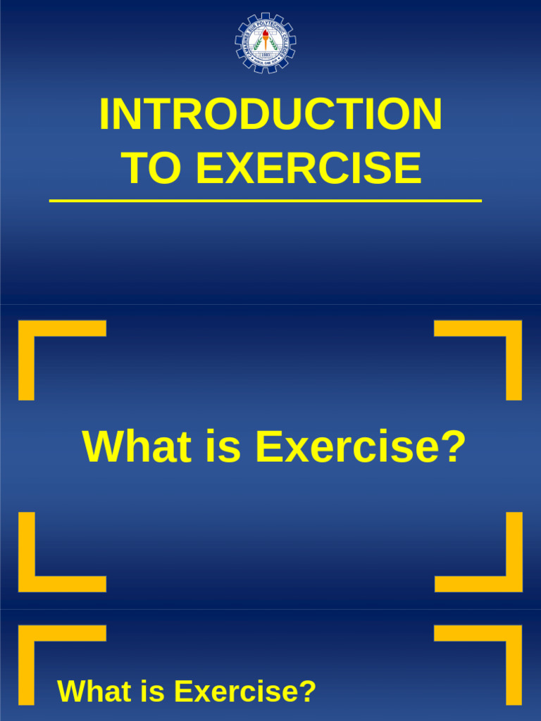 Introduction To Exercise | PDF | Strength Training | Physical Fitness