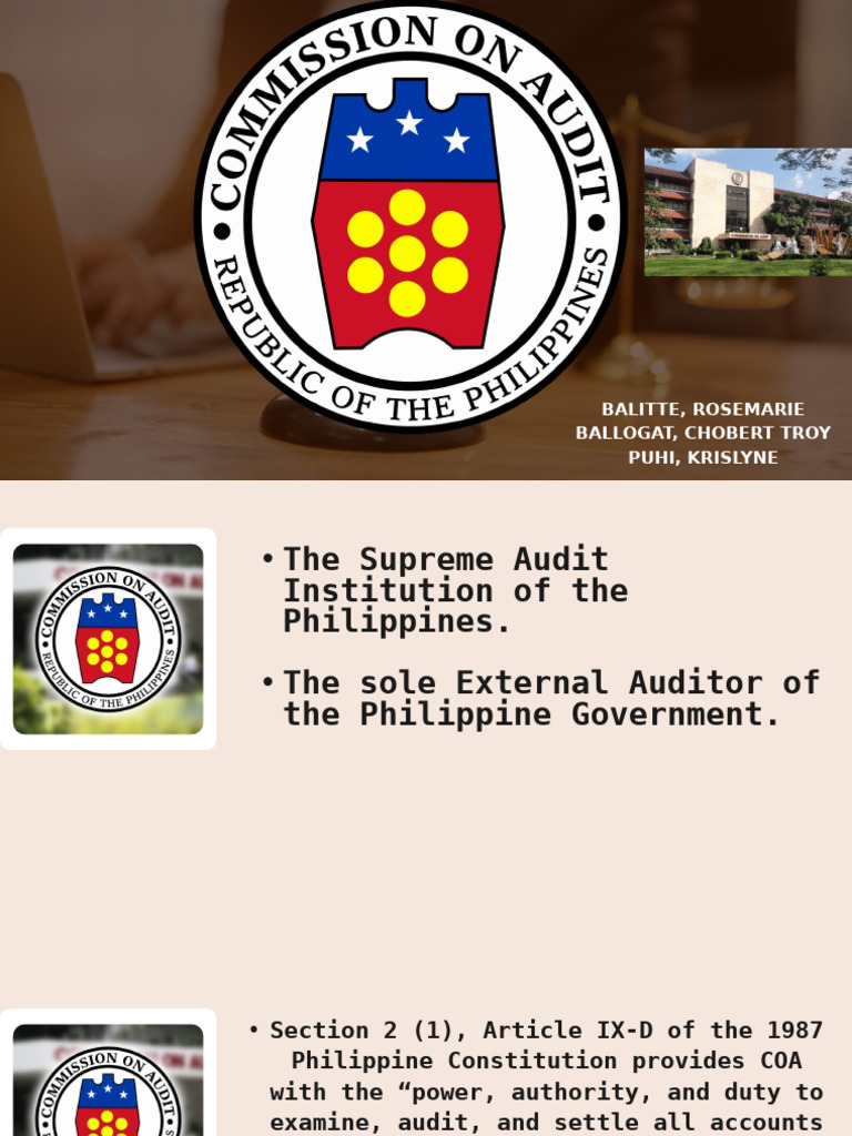 Commission On Audit | PDF | Audit | Taxes