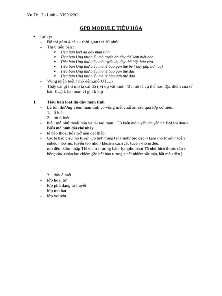 GPB Module Tiêu Hóa | PDF