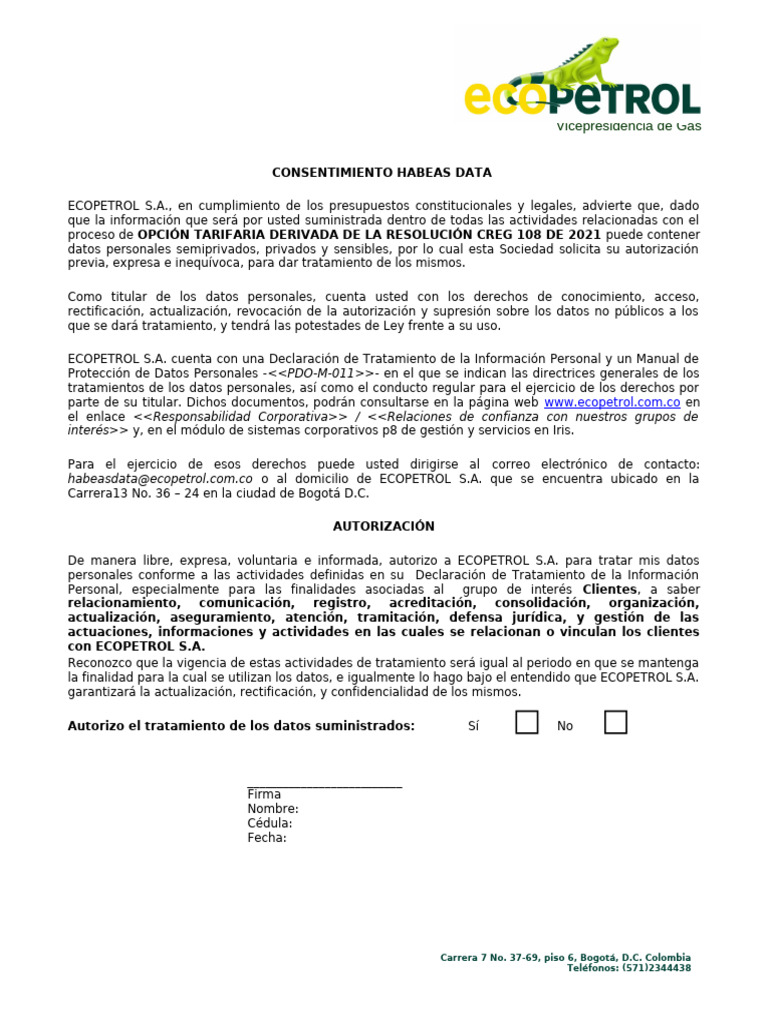 F1+Formato+Habeas+Data | PDF | Justicia | Crimen y violencia