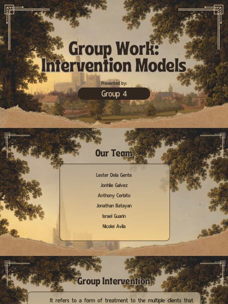 Intervention Models and Strategies in Group Work | PDF | Psychotherapy ...