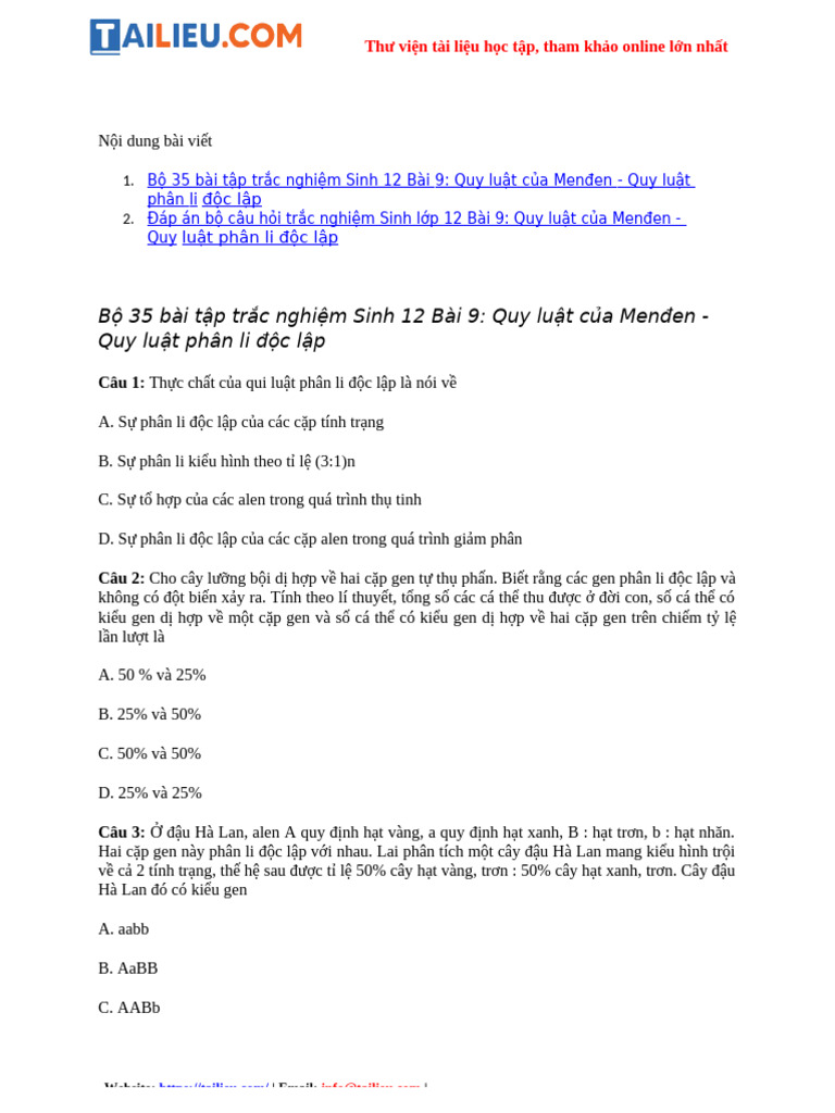 20211116101245619321ad860d4 - Cau Hoi Trac Nghiem Sinh 12 Bai 9 Quy Luat Cua Menden Quy Luat ...