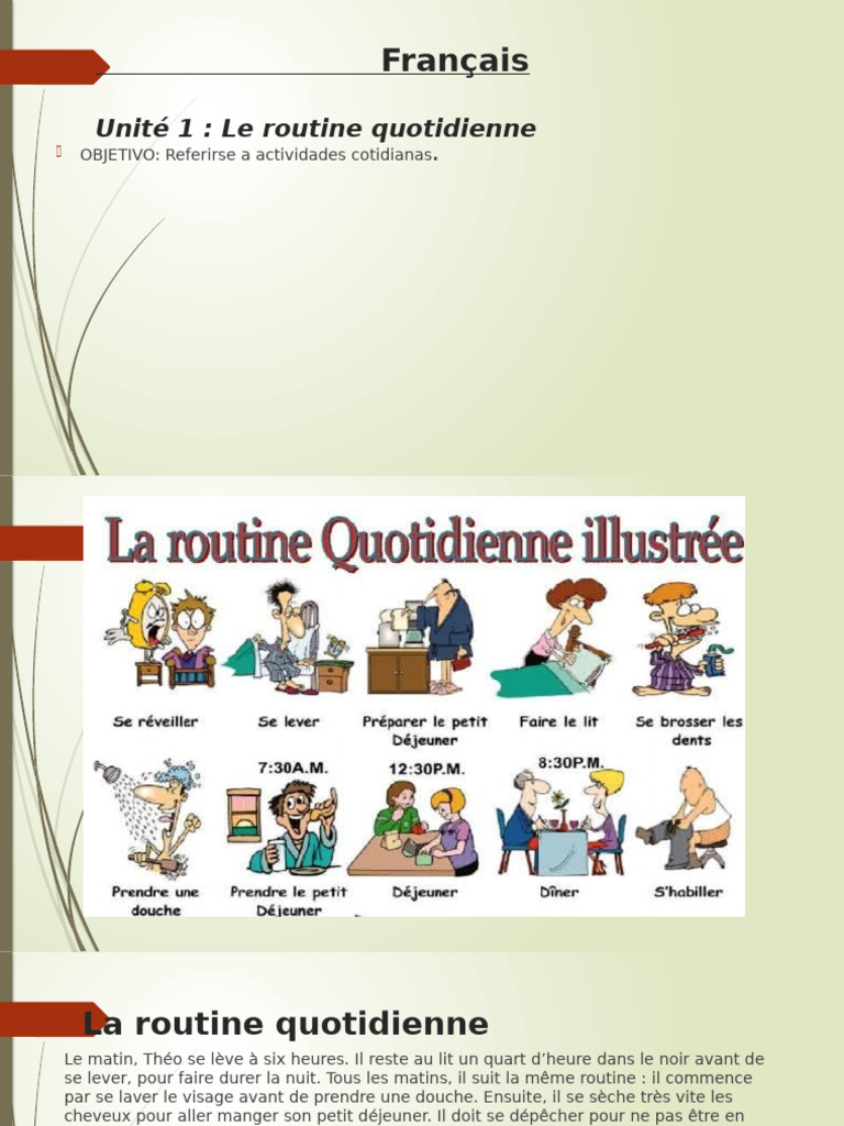 La Routine Quotidienne | PDF | Repas