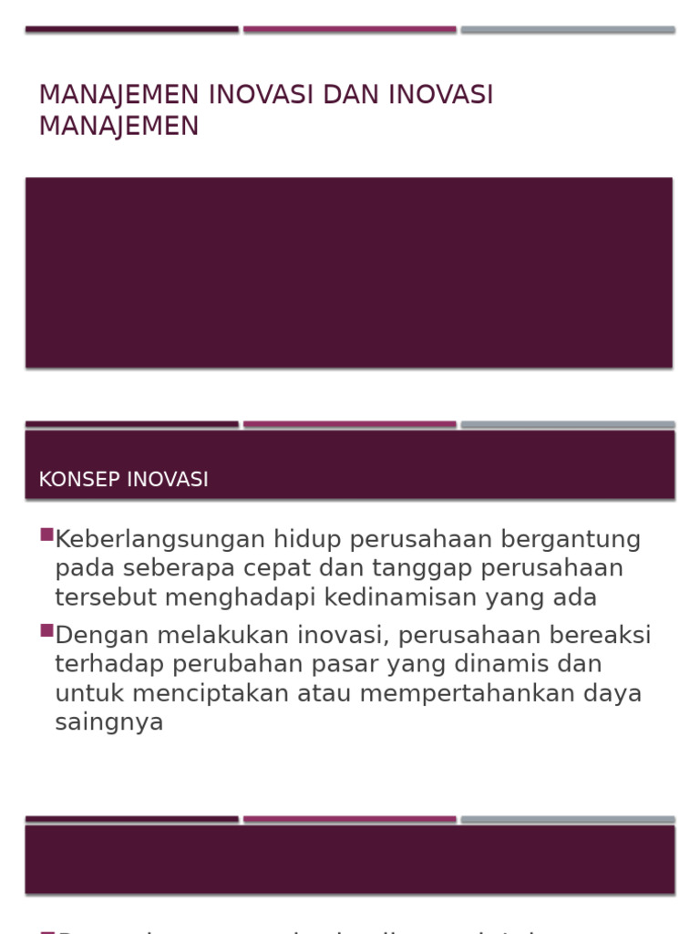 Bab 1 - Manajemen Inovasi Dan Inovasi Manajemen | PDF