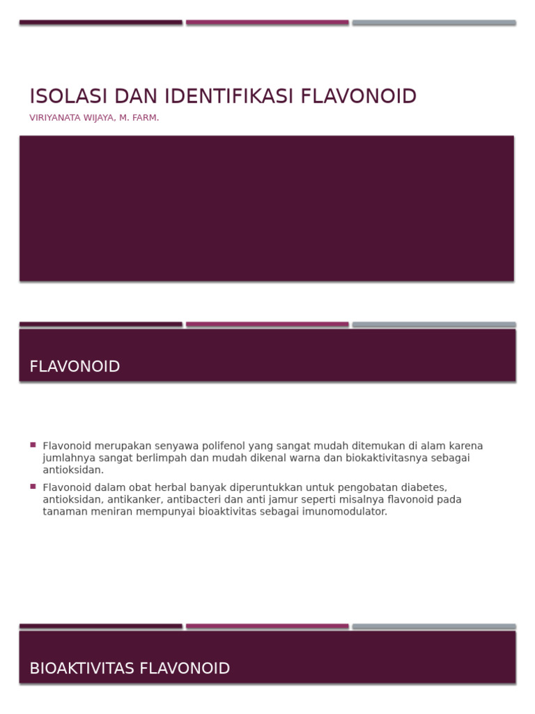 Isolasi Dan Identifikasi Flavonoid | PDF