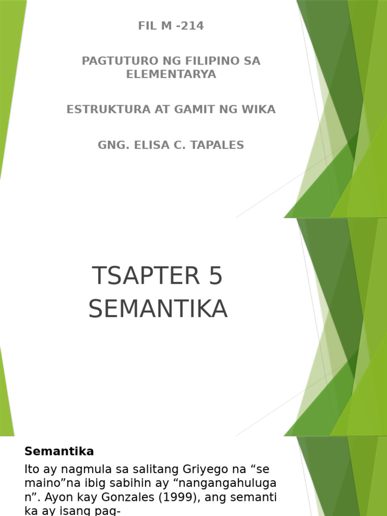 Tsapter 5 Semantika | PDF