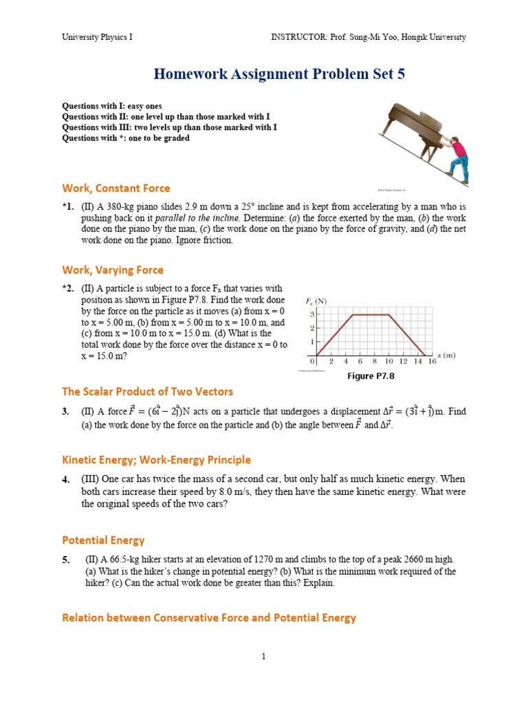 HW5_CH7.8_2024 | PDF | Force | Motion (Physics)