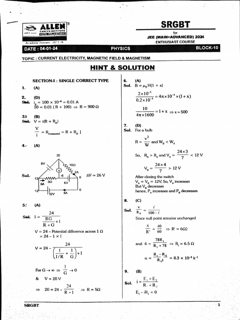 Physics 10 Sol | PDF