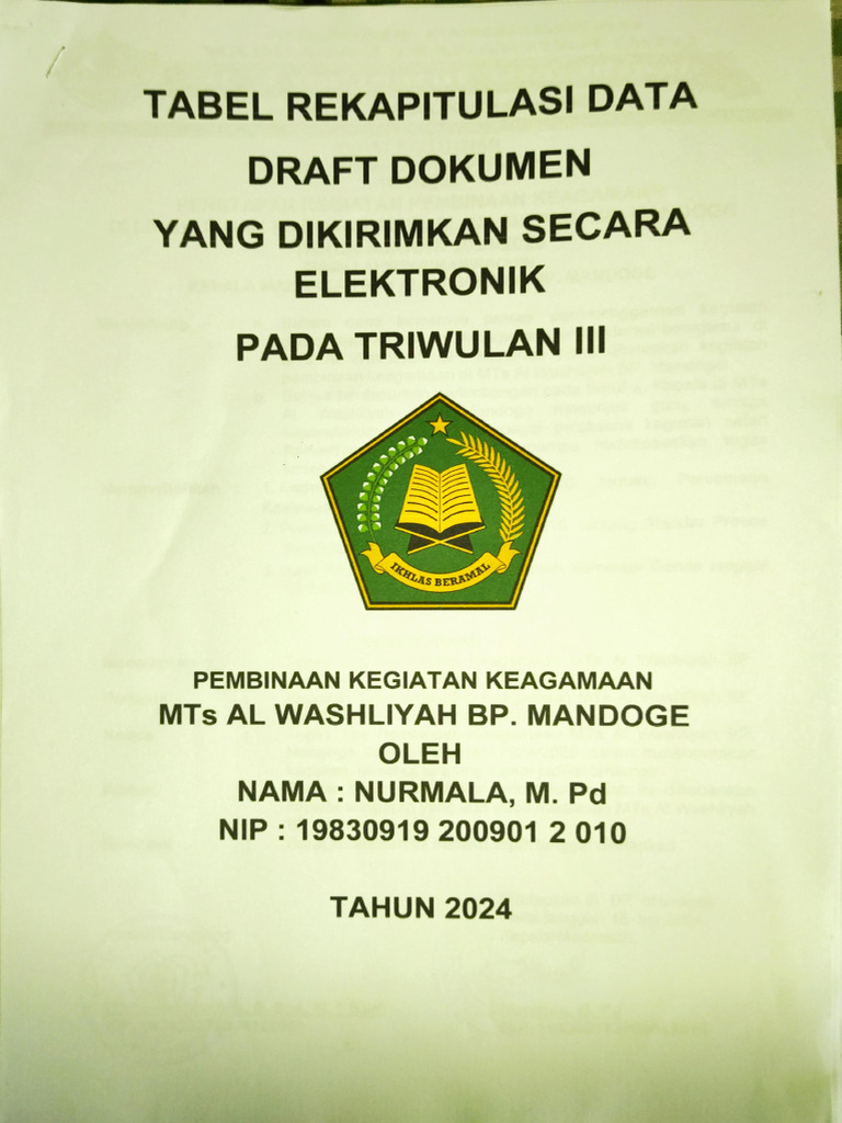 Ekin TR III Pembinaan Keagamaan 2024 | PDF