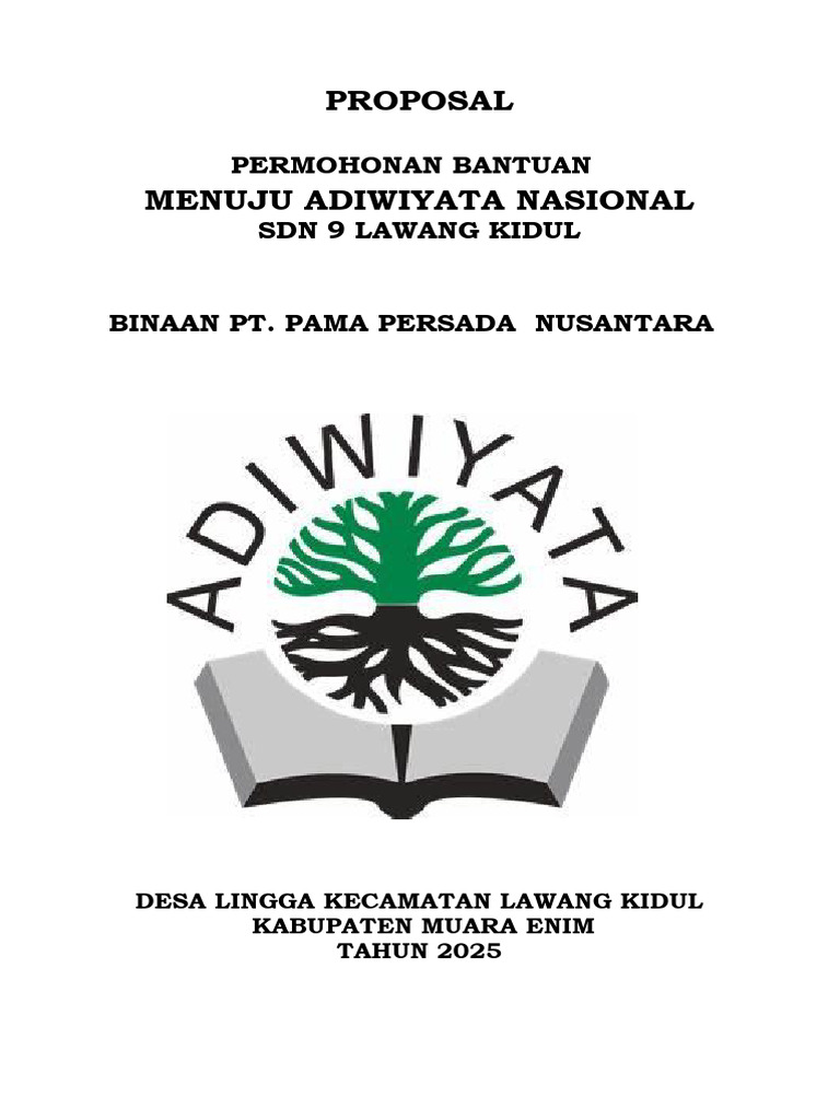 Proposal Bantuan Adiwiyata | PDF