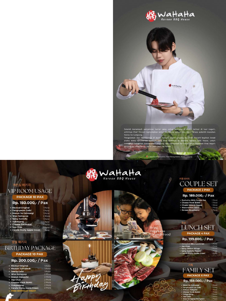 E-Menu Wahaha Korean BBQ Menu | PDF