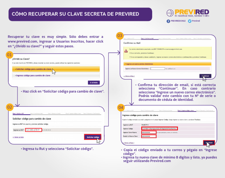 Cómo Recuperar Tu Clave Secreta de Previred | PDF