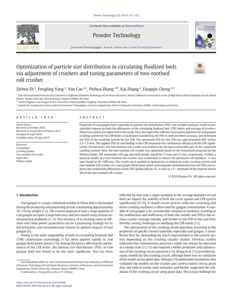 Optimize Particle Size in CFB Systems | PDF | Force