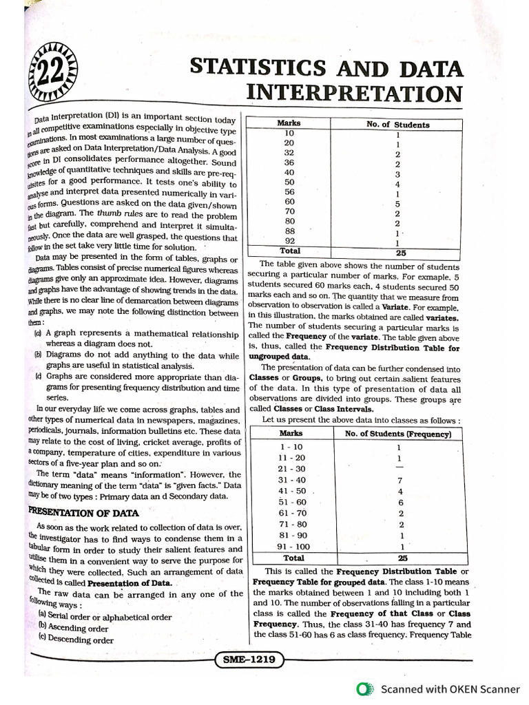 Statistics and Data Interpretation | PDF