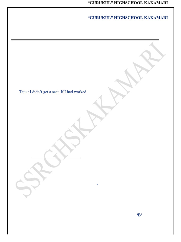 10th STD SL English Mid Term QP and Answers 2021-22 by Ssrghs Kakamari | PDF
