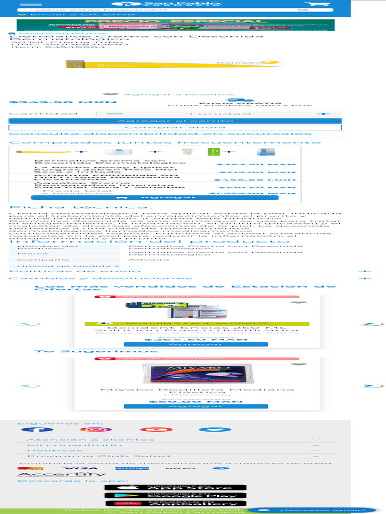 Dermalive Crema Con Desonida Dermatológico San Pablo Farmacia | PDF ...