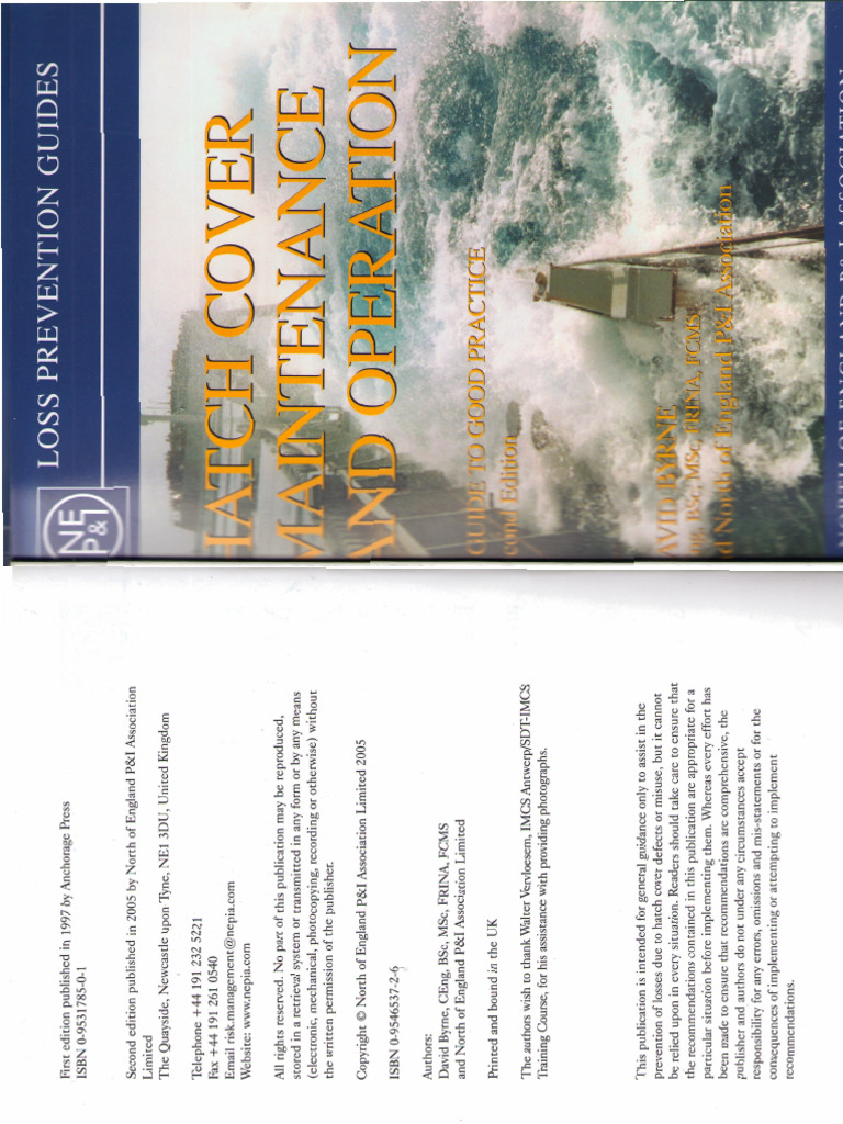 Hatch Cover Maintenance and Operation | PDF