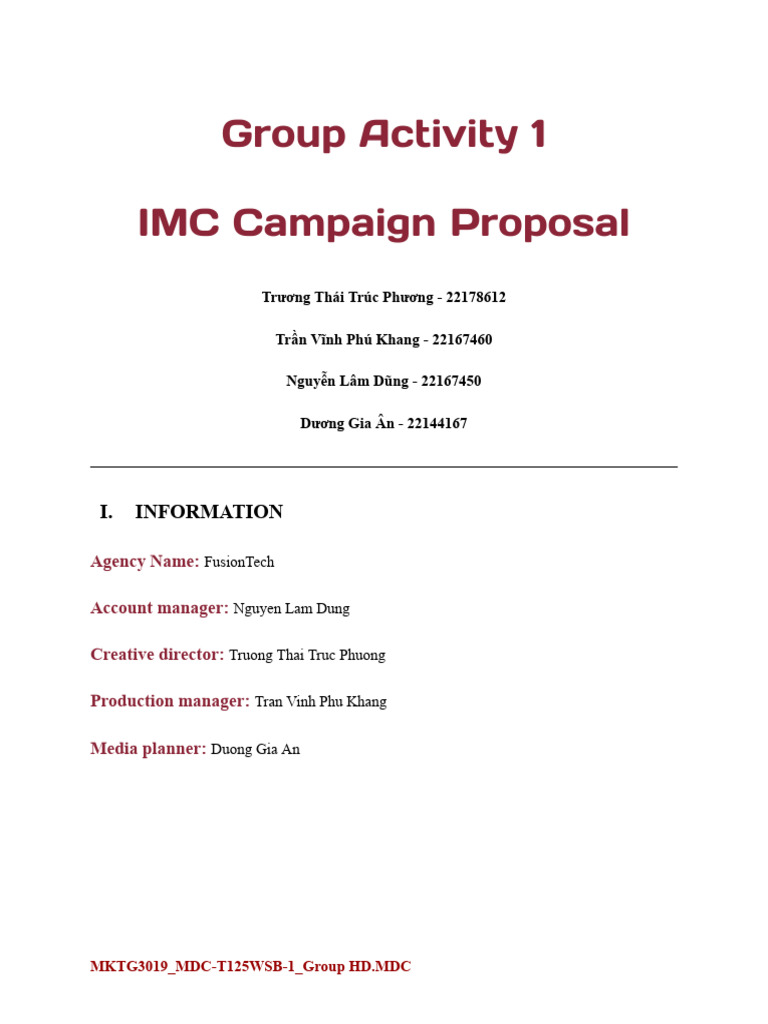 MDC-T125WSB-1 - Group Activity 1 - Group HD - MDC | PDF | Stroke | Vietnamese People