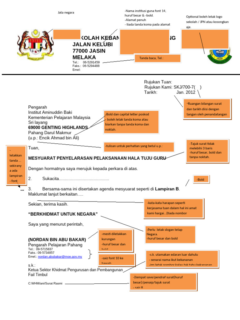 Surat Rasmi Ada Lampiran | PDF