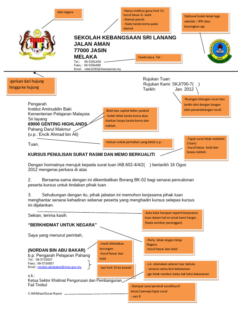 Surat Rasmi1 | PDF