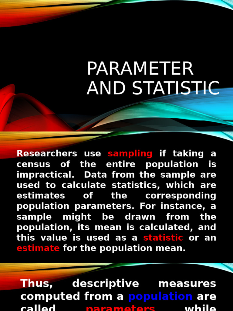 Parameter and Statistic | PDF