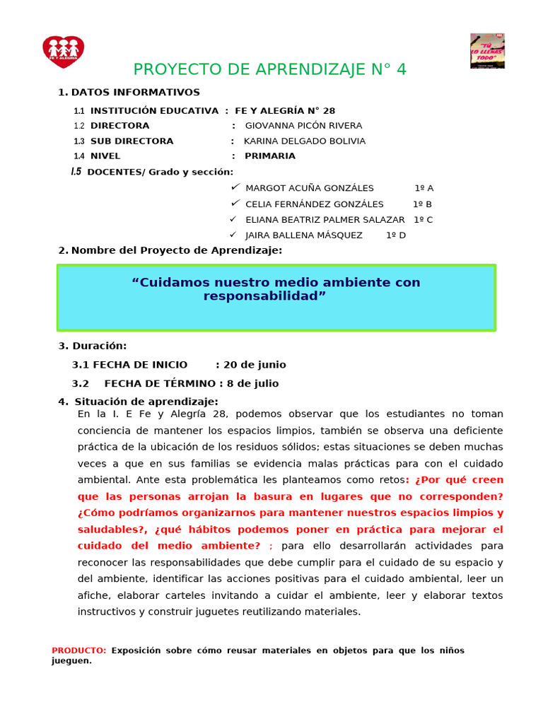 Proyecto Medio Ambiente 2024 | PDF | Entorno natural | Información