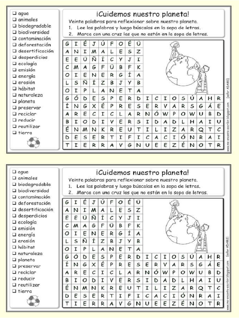 Sopa de Letras de Sustentabilidad | PDF